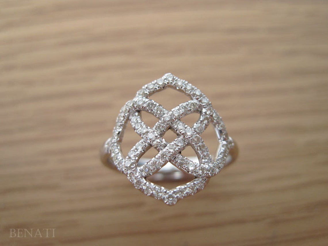 Diamond Infinity Ring Diamond Engagement Ring Diamond Love - Etsy