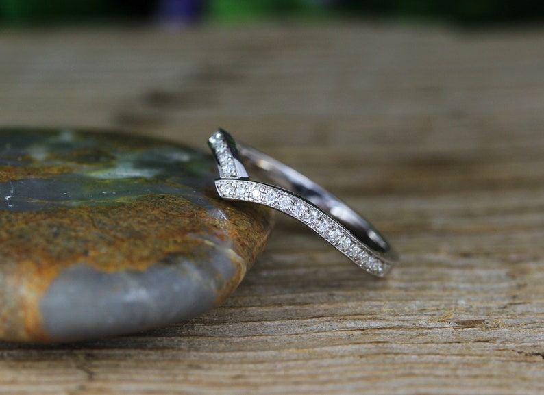 Double Chevron Diamond Ring V Shape Diamond Infinity Ring | Etsy