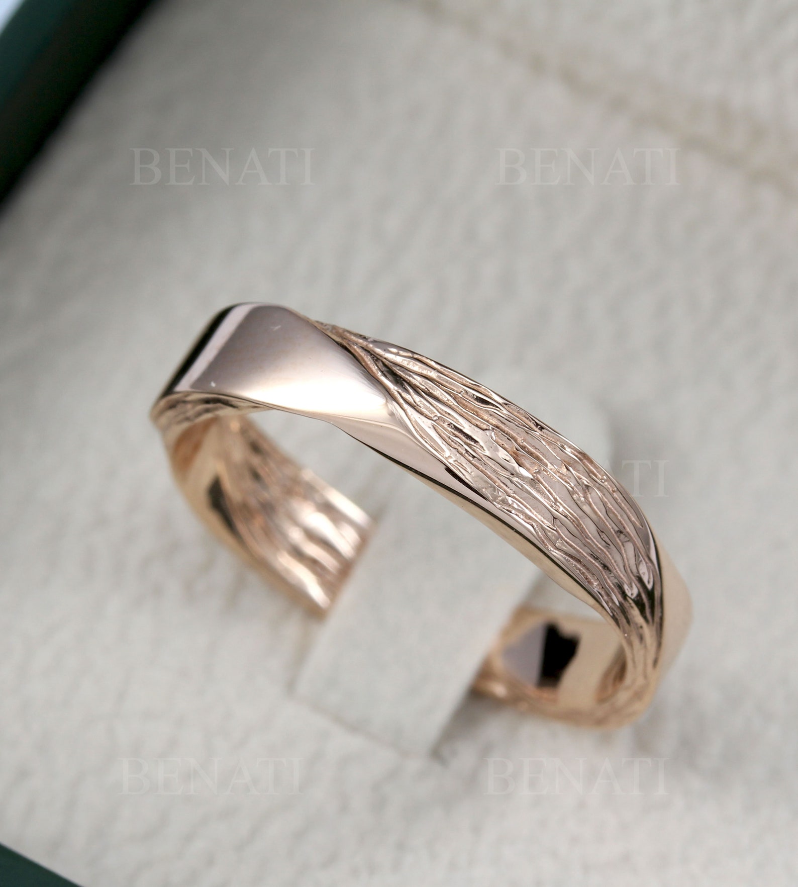 Rose Gold Mobius Wedding Band Mobius Ring in 14k 18k Gold - Etsy
