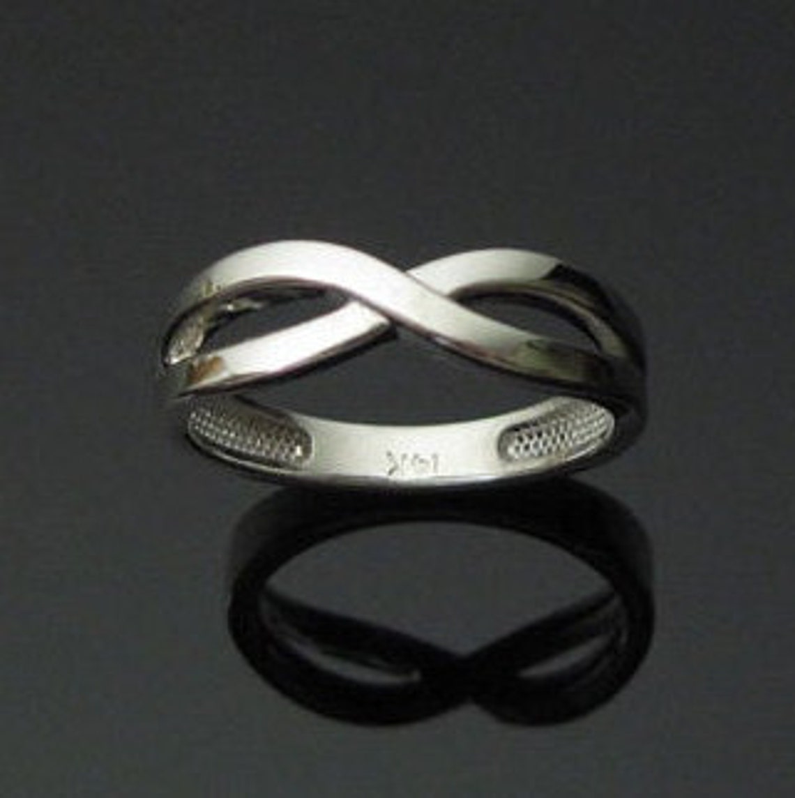 White Gold Infinity Ring Infinity Wedding Ring Infinity Knot - Etsy