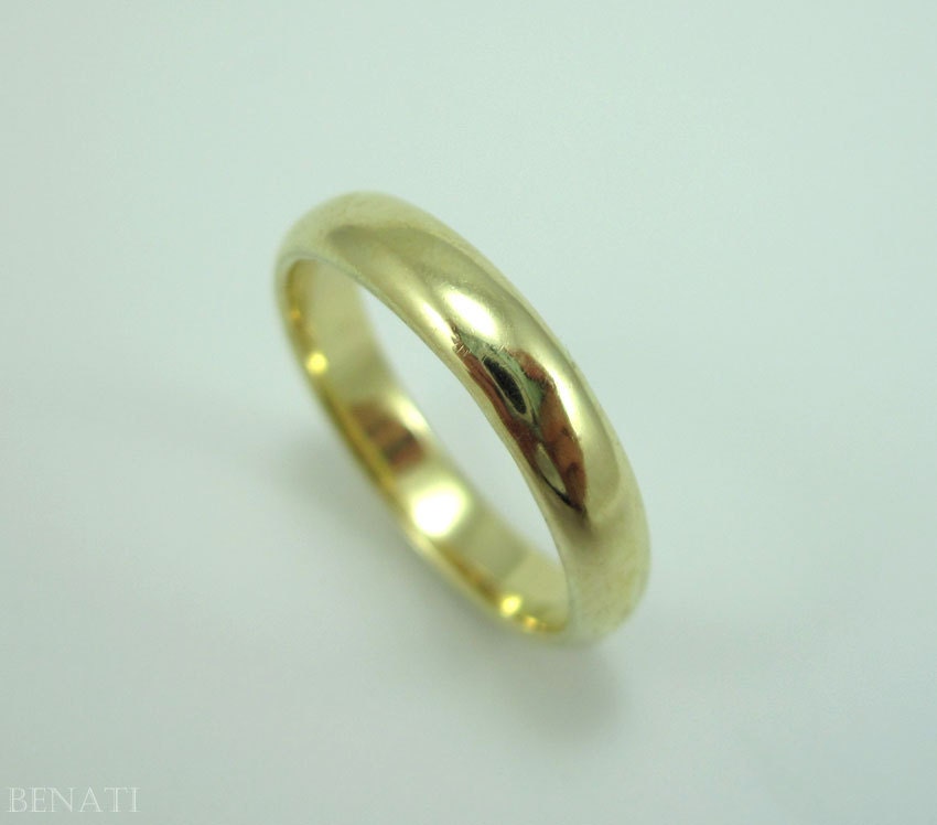 Gold Wedding Band Simple Wedding Ring Classic Wedding Ring - Etsy