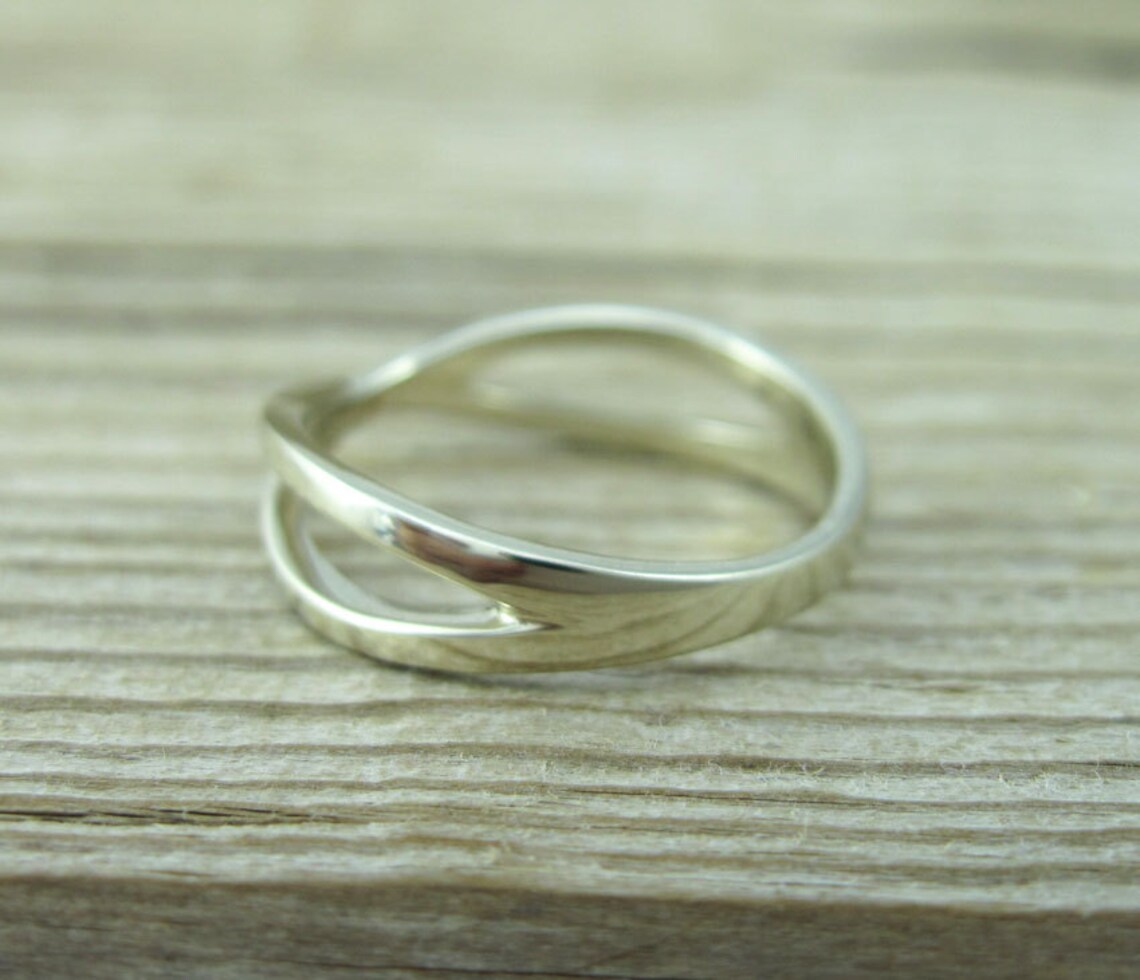White gold infinity Promise ring Infinity wedding ring | Etsy