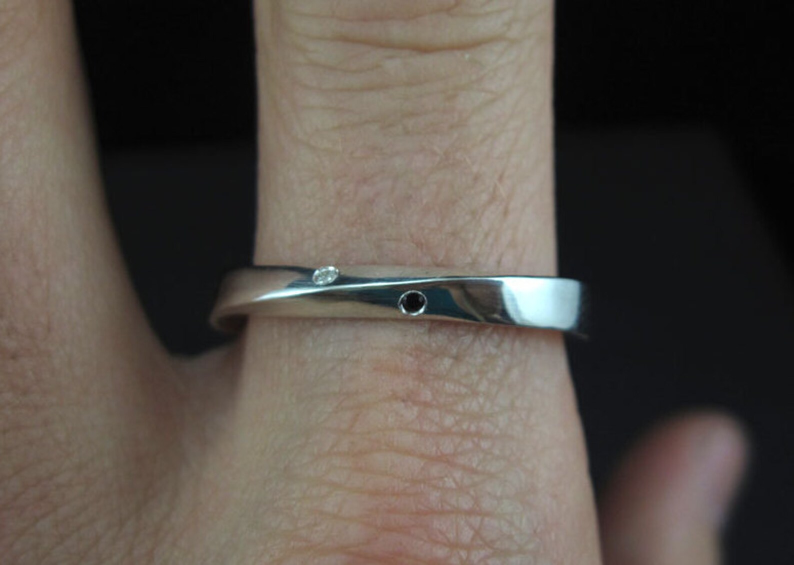 Mobius Wedding Ring Diamond mobius Wedding Band 4mm Mobius | Etsy