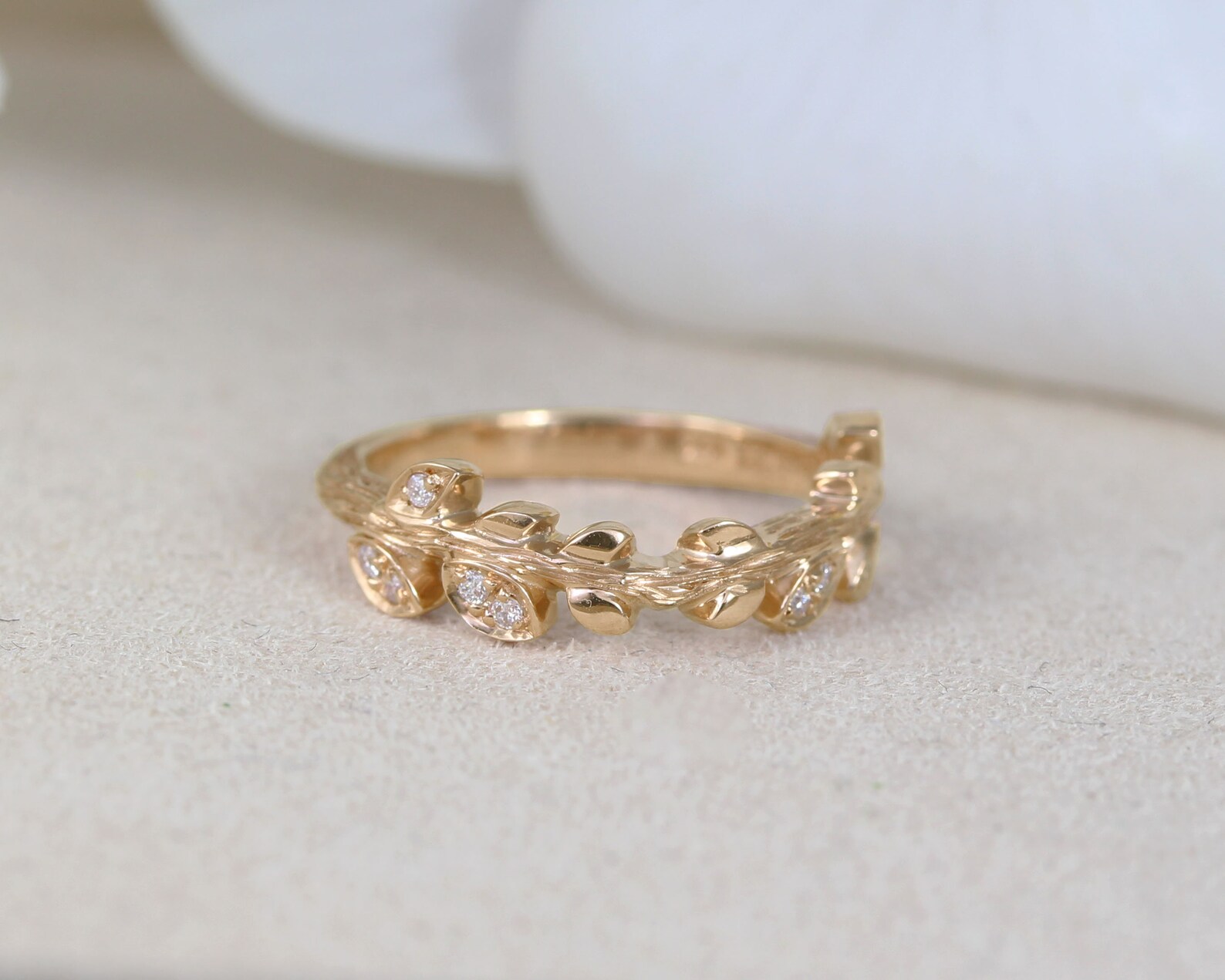 Leaf Wedding Ring Leaf Wedding Band Gold Leaf Wedding Ring | Etsy