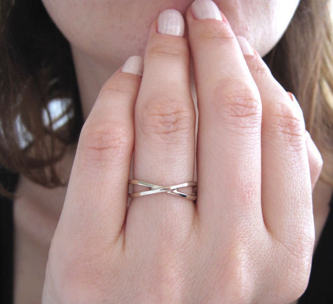 White gold infinity Promise ring Infinity wedding ring | Etsy