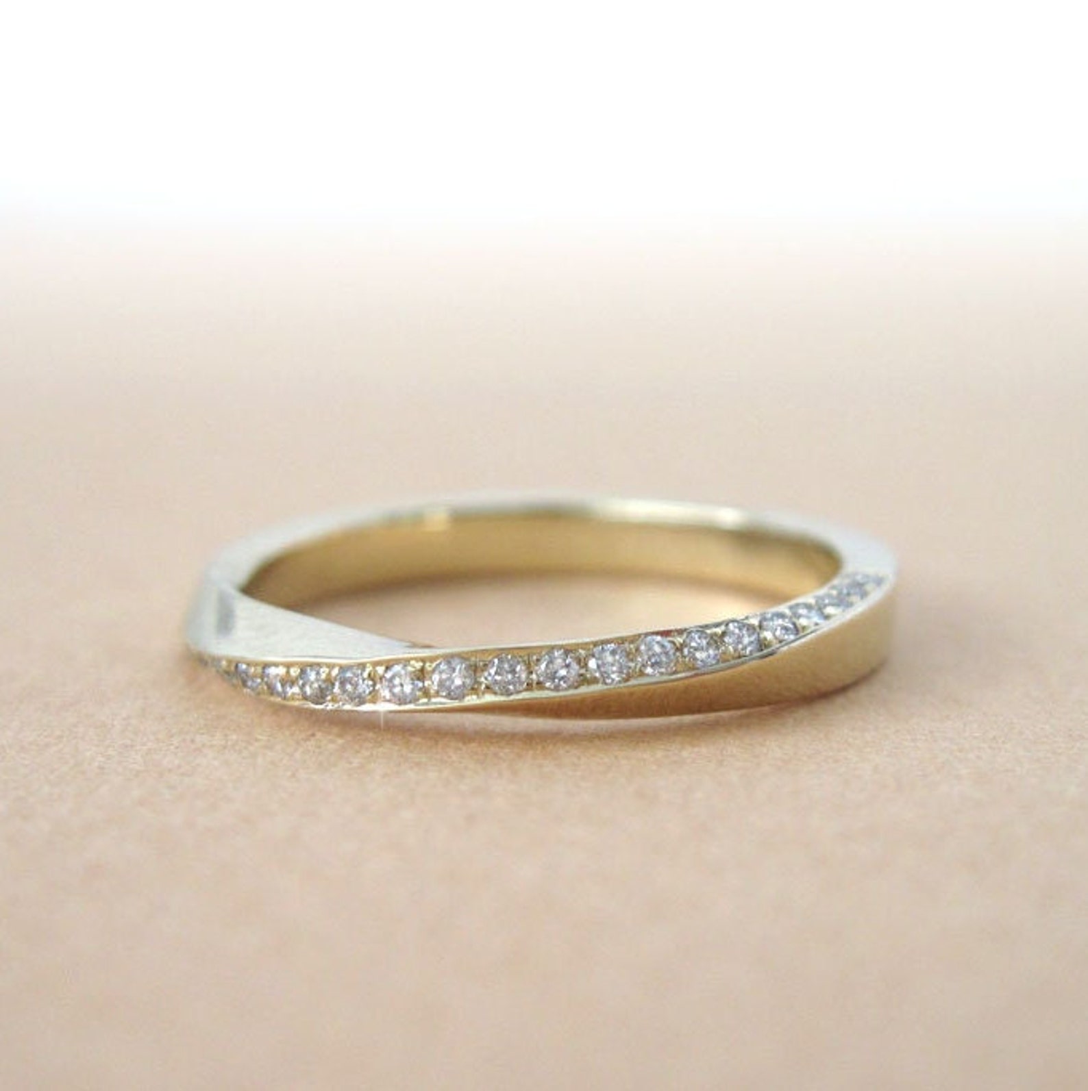 18k Mobius Diamond Ring Diamond Eternity Ring Gold Mobius - Etsy