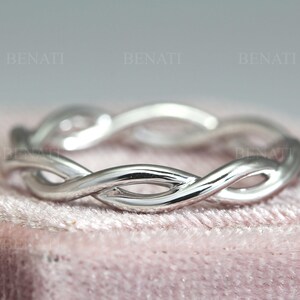 Infinity Wedding Ring, Wedding Infinity Ring, Braided Rope Ring ...