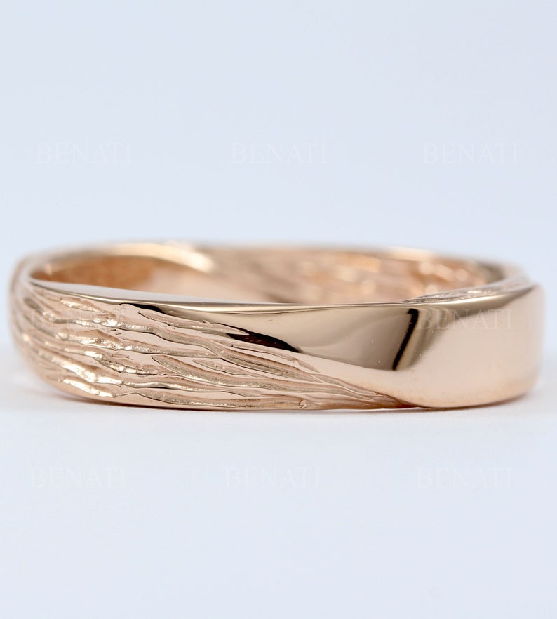 Rose Gold Mobius Wedding Band Mobius Ring in 14k 18k Gold - Etsy