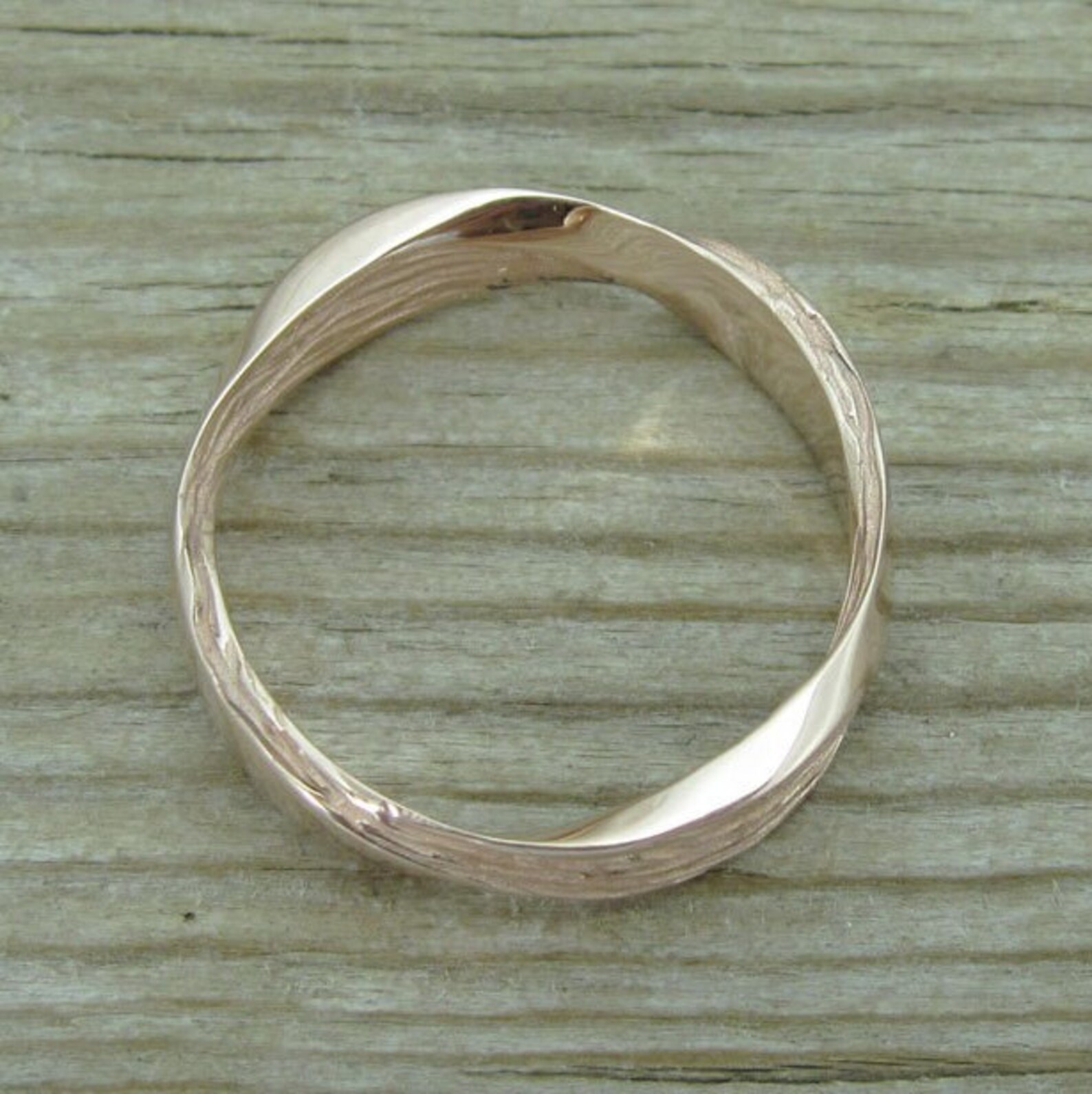 Rose Gold Mobius Wedding Band Mobius Ring in 14k 18k Gold - Etsy