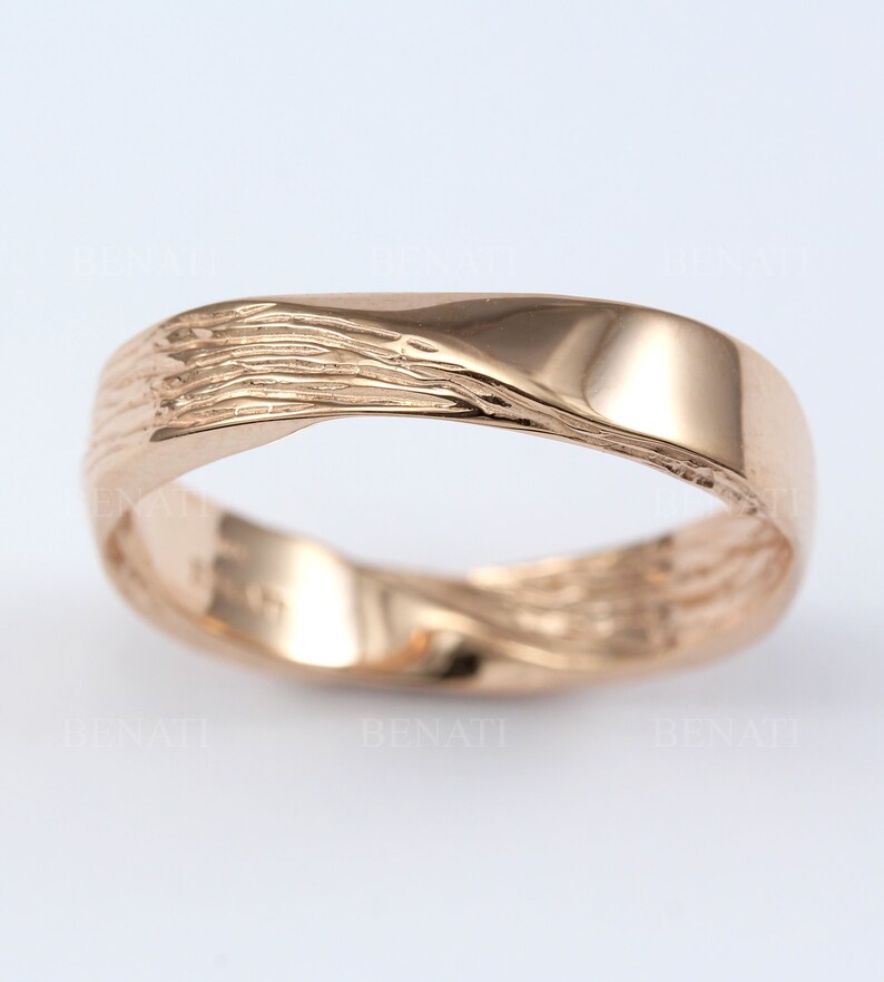 Rose Gold Mobius Wedding Band Mobius Ring in 14k 18k Gold - Etsy