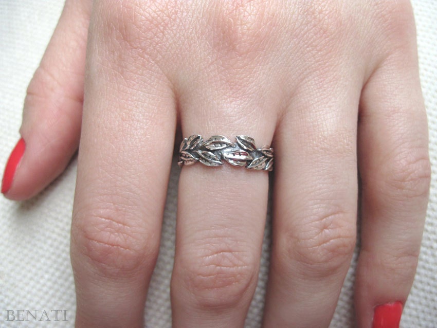 Leaves Ring in Silver Leaf Ring Leaf Jewelry Friendship - Etsy