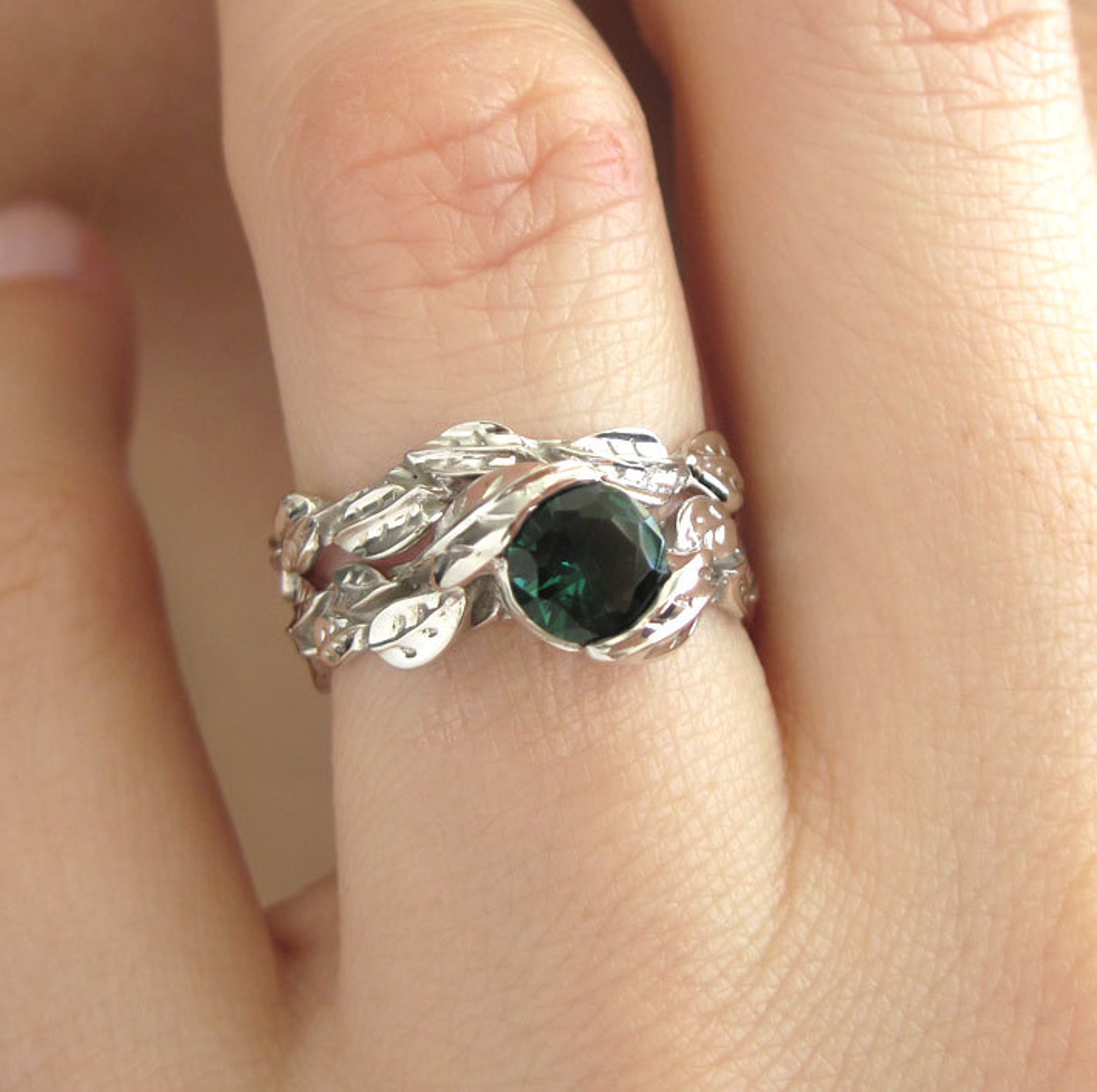 Wedding Set Leaf Ring Set Leaf Ring Wedding Set Leaf | Etsy