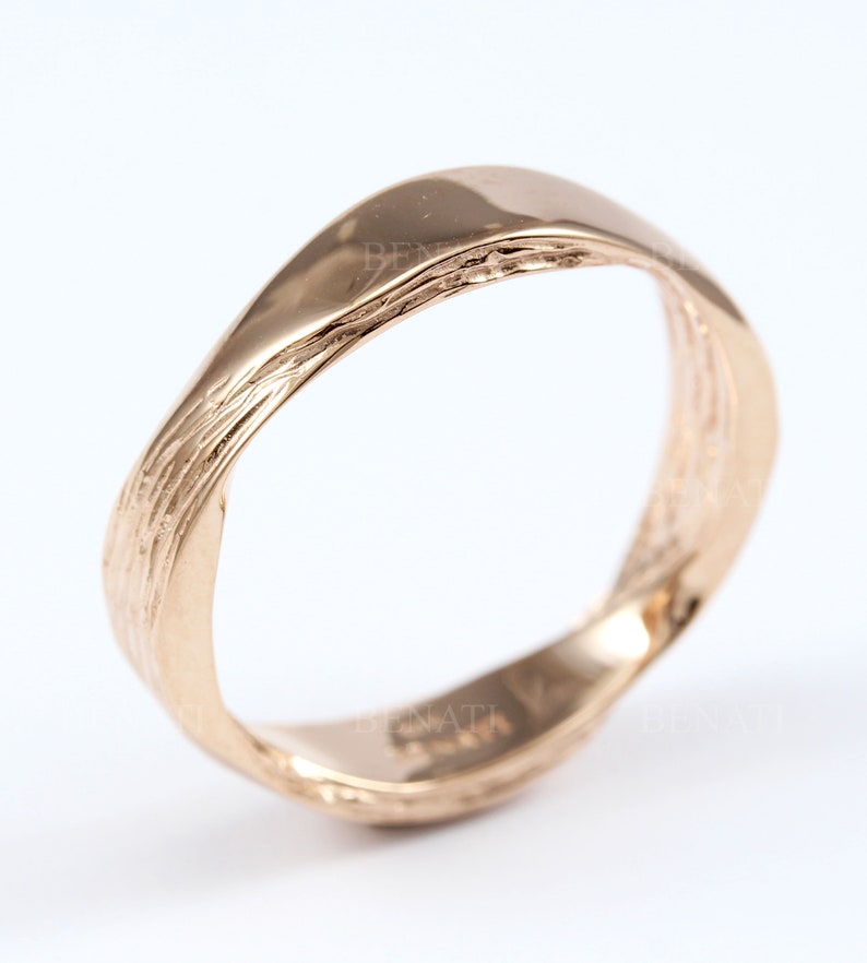 Rose Gold Mobius Wedding Band Mobius Ring in 14k 18k Gold - Etsy