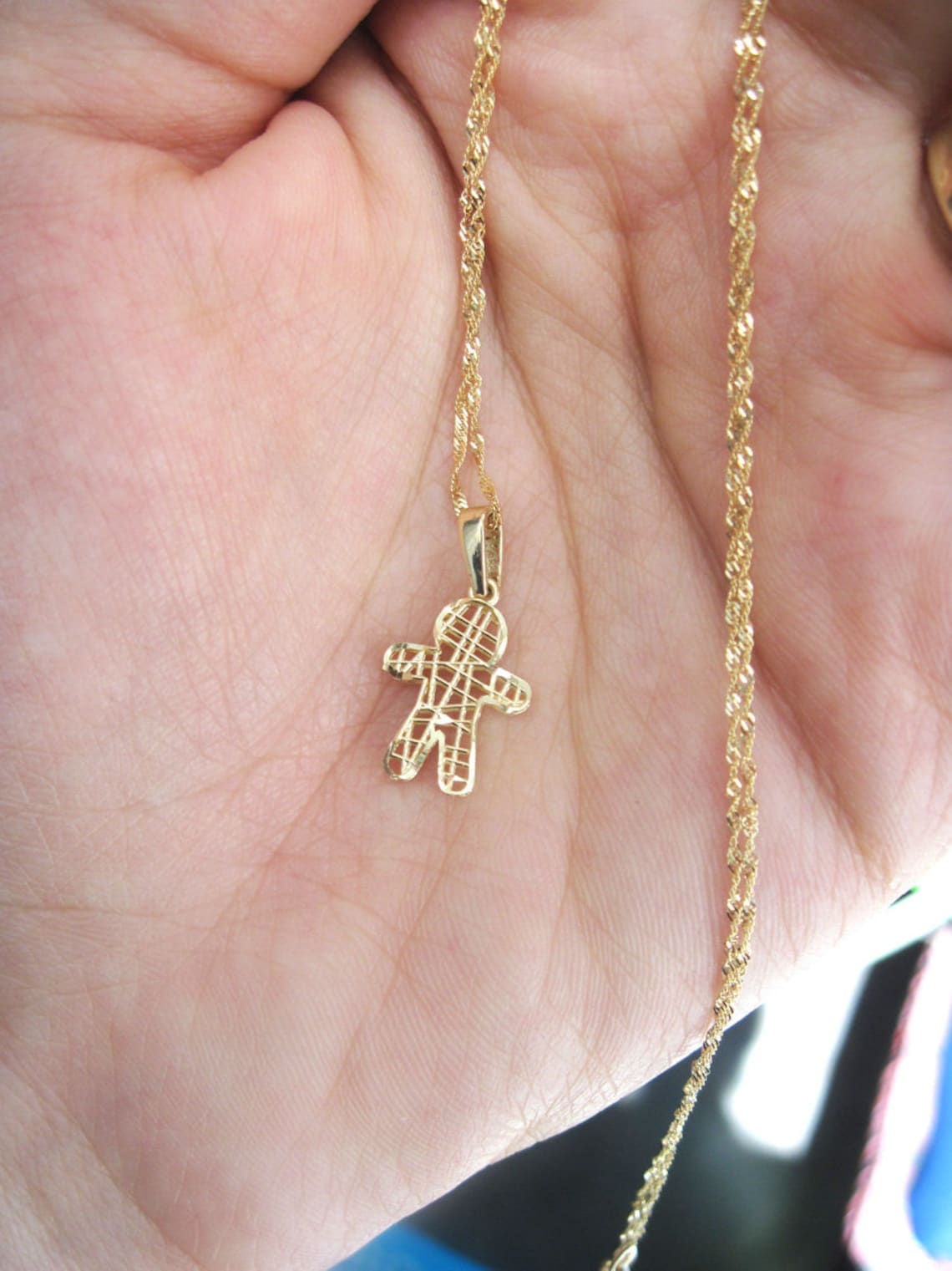 Super Cute Baby Boy in 14k Solid Gold Wire Mesh Newborn | Etsy