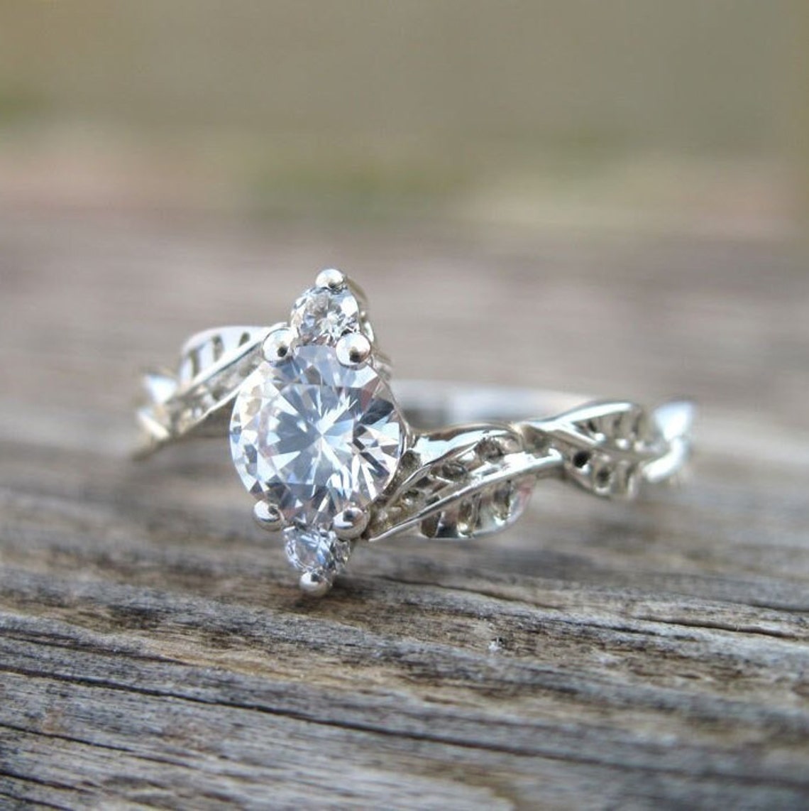 Leaf Engagement Ring Leaves Engagement Ring Floral - Etsy