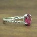 Ruby Engagement Ring, Twisted Rope Oval Ruby Engagement Ring, White ...