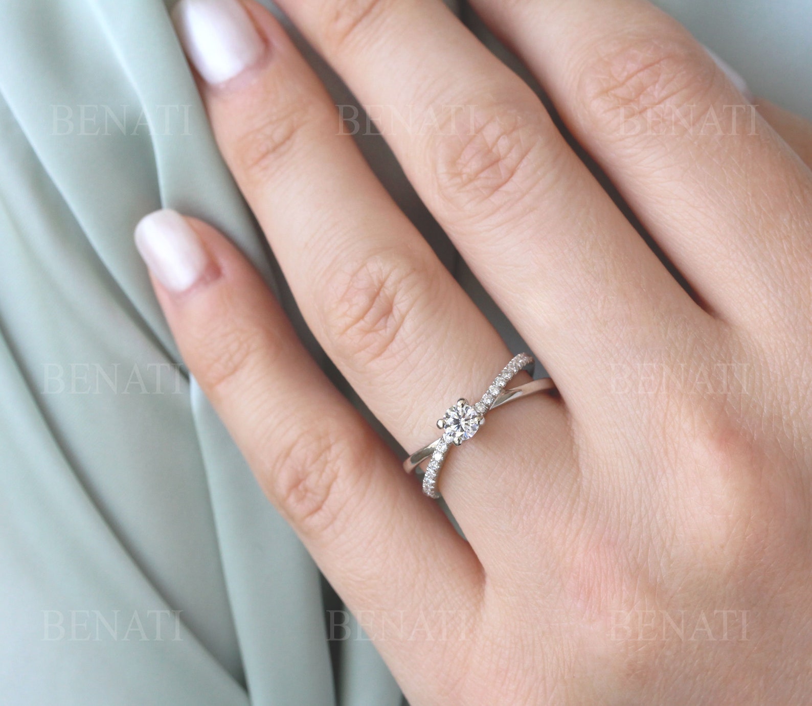 Diamond Infinity Engagement Ring Diamond Infinity Engagement | Etsy