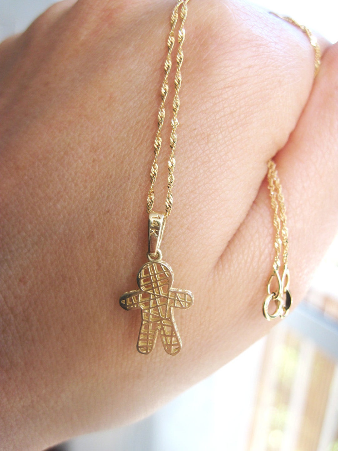 Super Cute Baby Boy in 14k Solid Gold Wire Mesh Newborn - Etsy