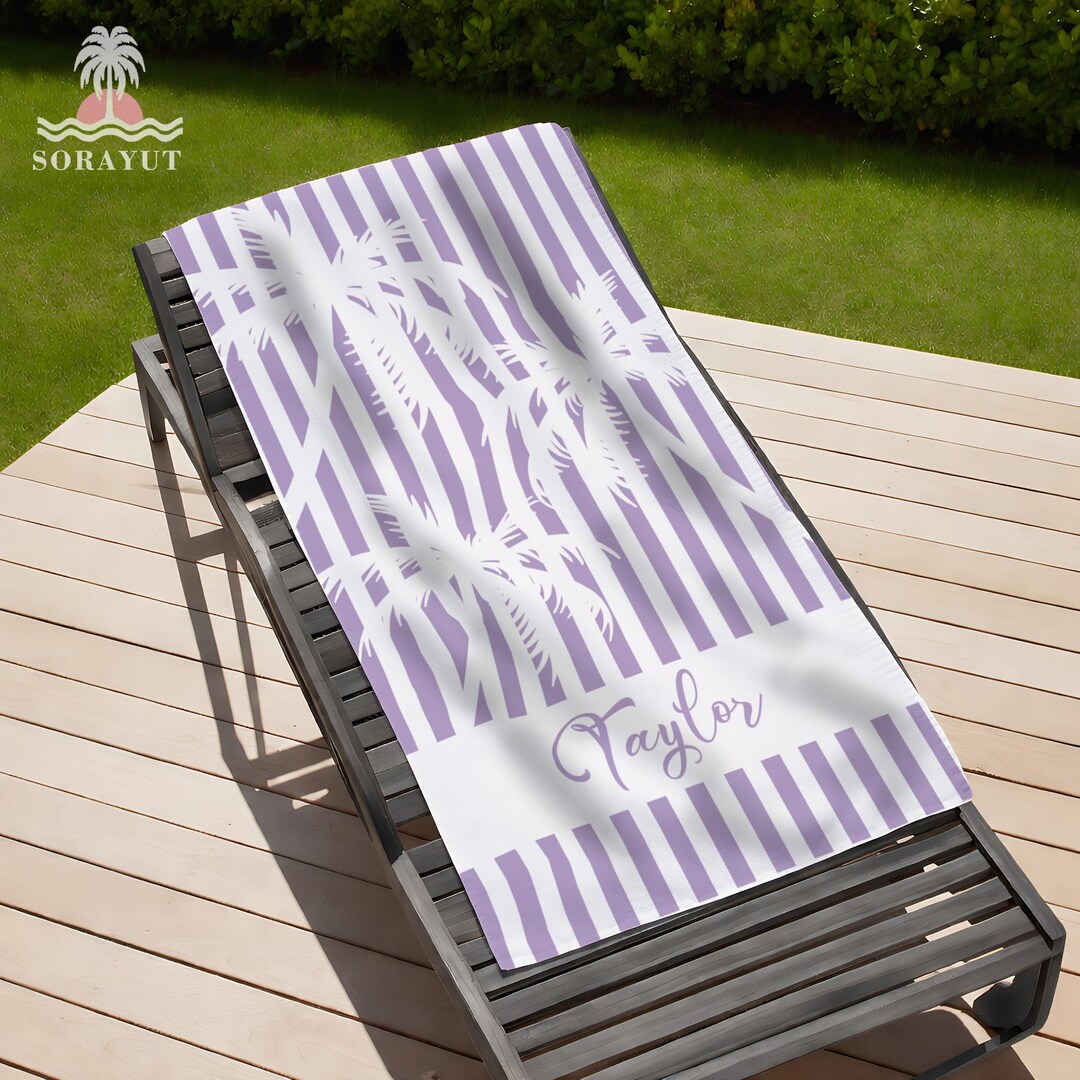 Coconut Tree Towels Customized,colorful Towel With Name,beach Towel ...