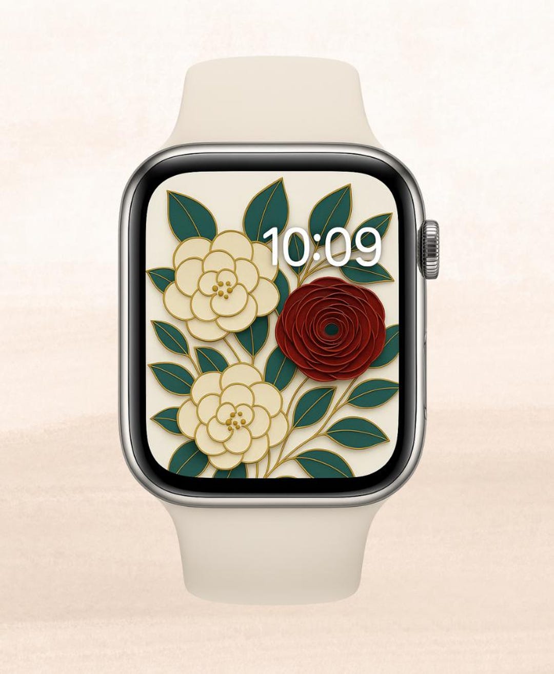 3D Floral Watch Face – Apple Watch Wallpaper – Minimal Smartwatch ...
