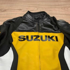 Suzuki GSX-R Motorcycle Leather Jacket – Premium Cowhide Racing Biker ...