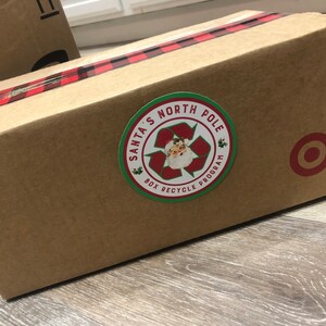Santa's North Pole Box Recycle Tags---instant Download---reuse Shipping ...