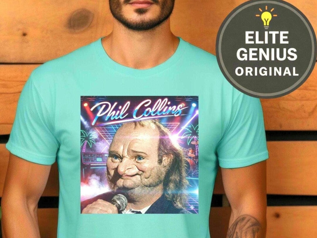Phil Collins Puppet T-shirt, 80s Neon Genesis Fan Tee - Etsy Australia