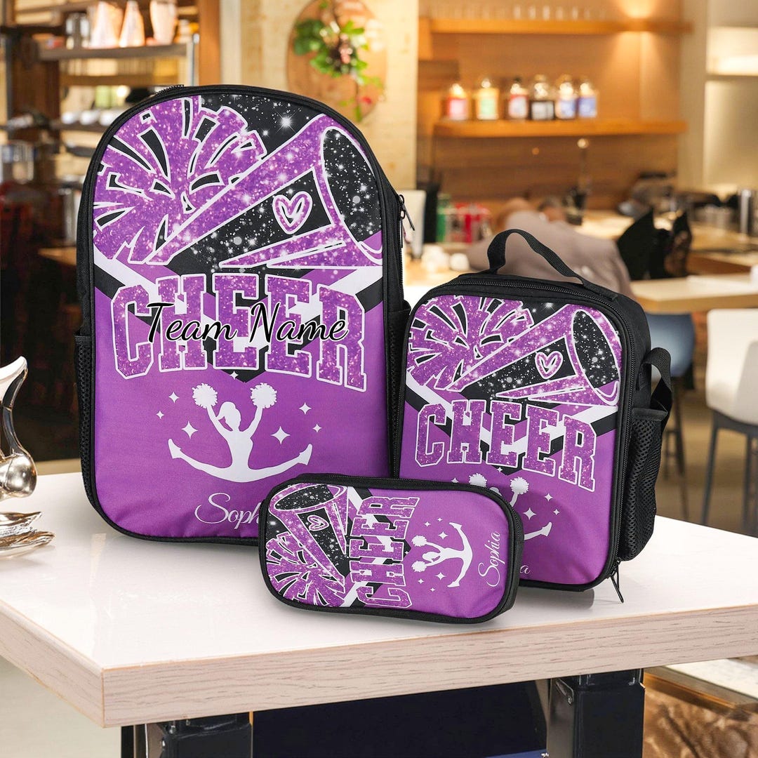 Custom Name Cheer Backpack, Cheer Team Name Backpack, Cheerleader ...