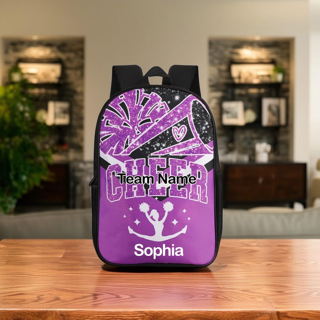 Personalized Name Cheerleader Backpack, Custom Team Name Cheer Backpack ...