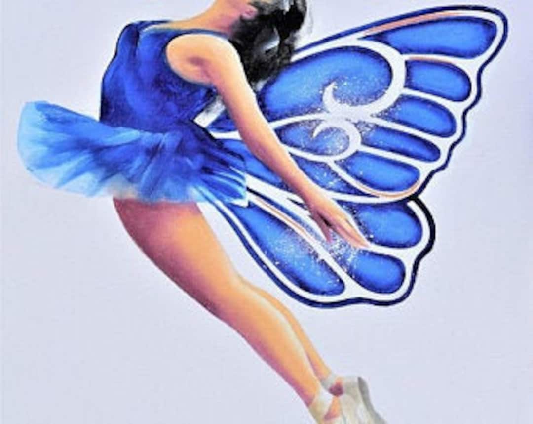 BALLET, Pinup Girl, Butterfly Wings. Oils on 24 X 20 Canvas Painted by ...