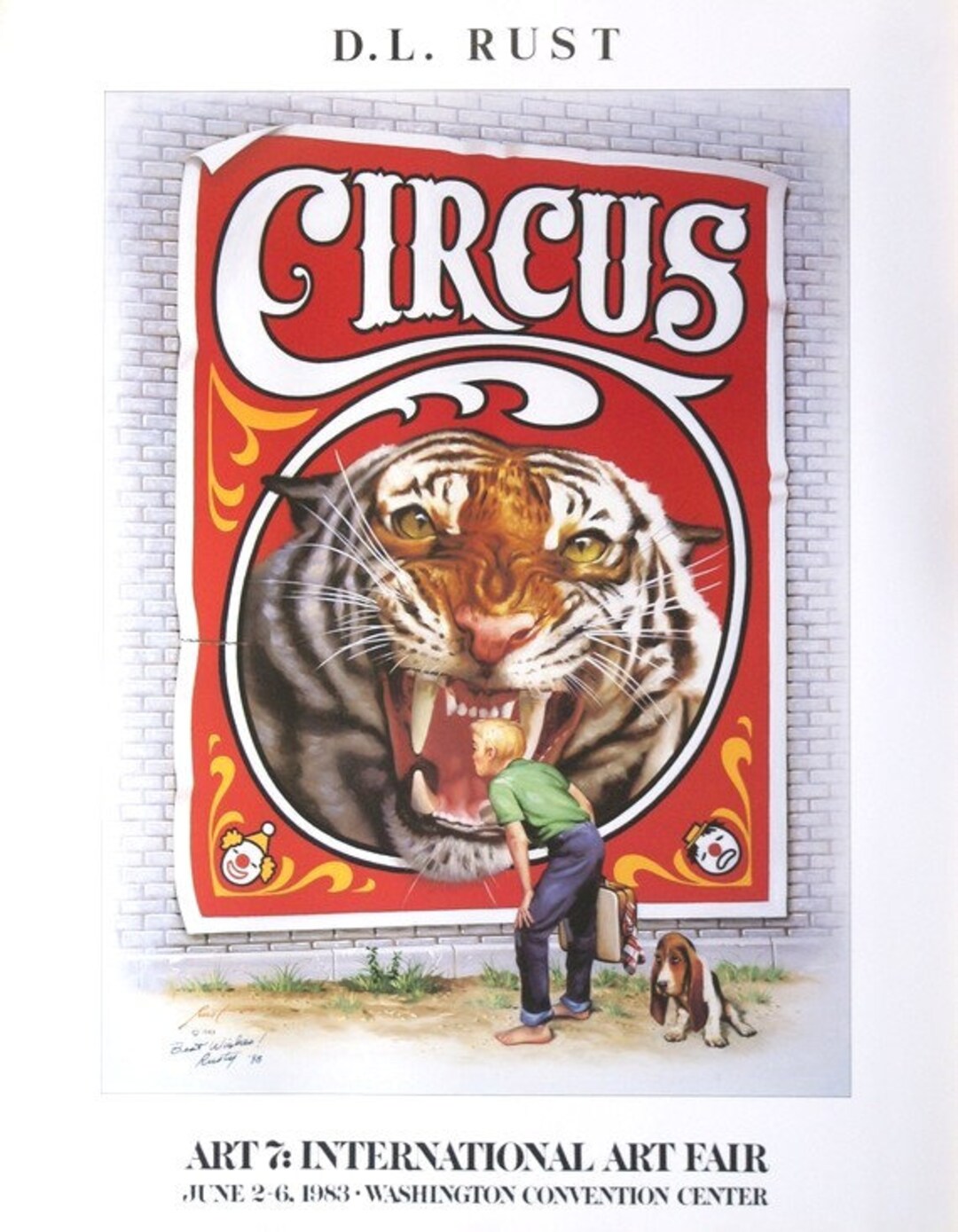 Circus Poster 28x22 on Paper From a Painting by Artist RUSTY - Etsy