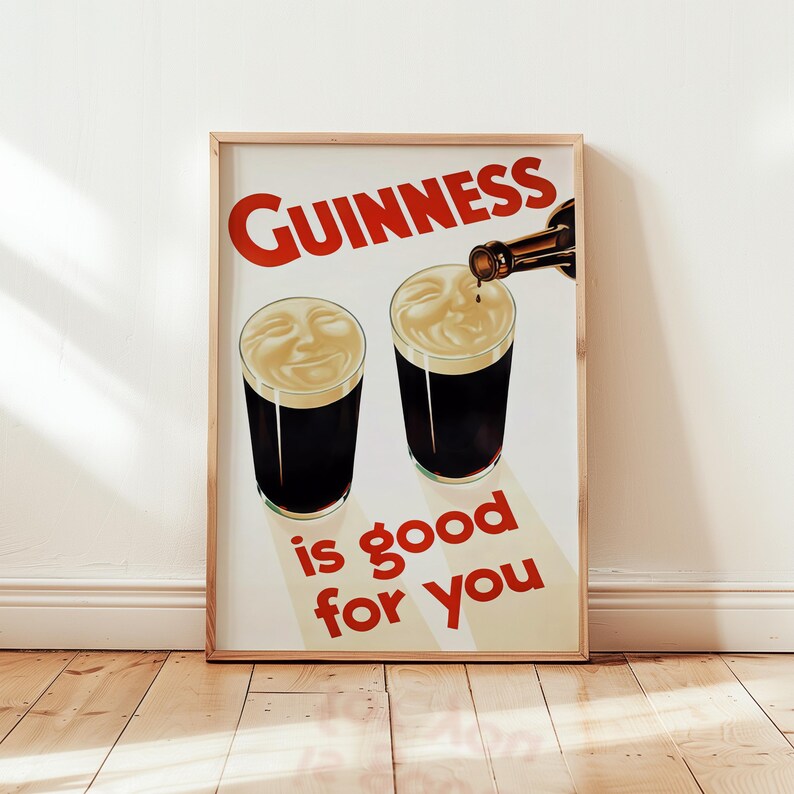 36 Vintage Guinness Poster Set | Irish Pub Decor, Bar Art (digital ...
