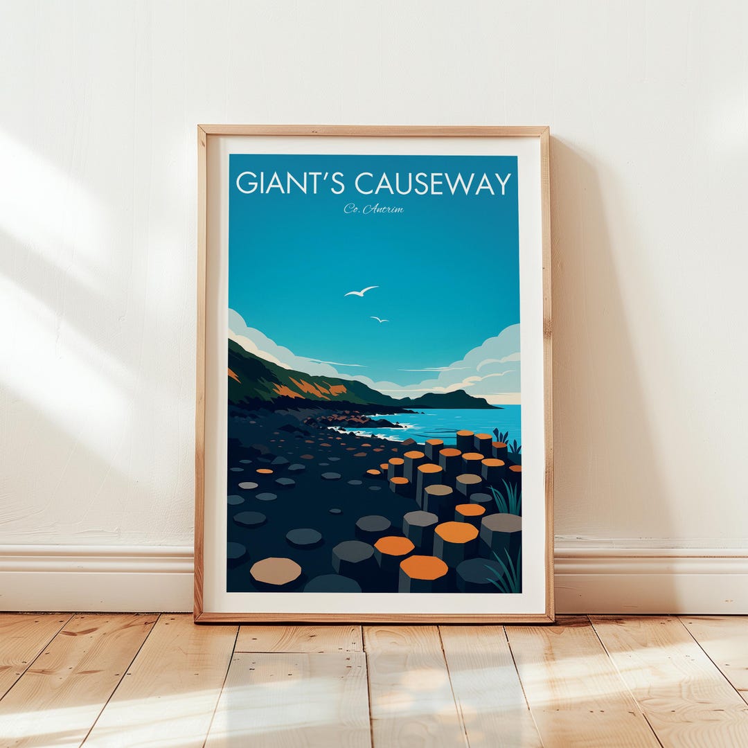 Giants Causeway Digital Print, Northern Ireland Wall Art Printable ...