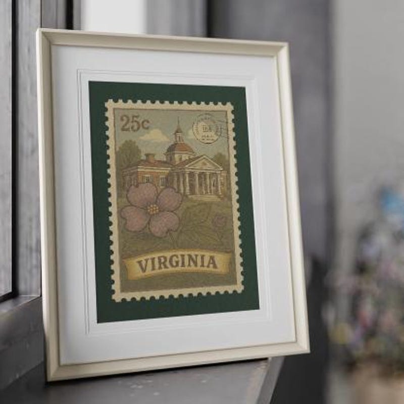 Vintage Virginia Stamps - Etsy