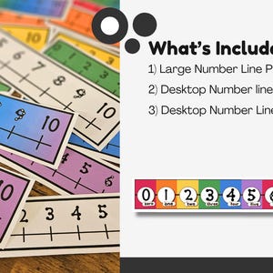 Touch the Dot Math Printable Number Line Rainbow - Etsy