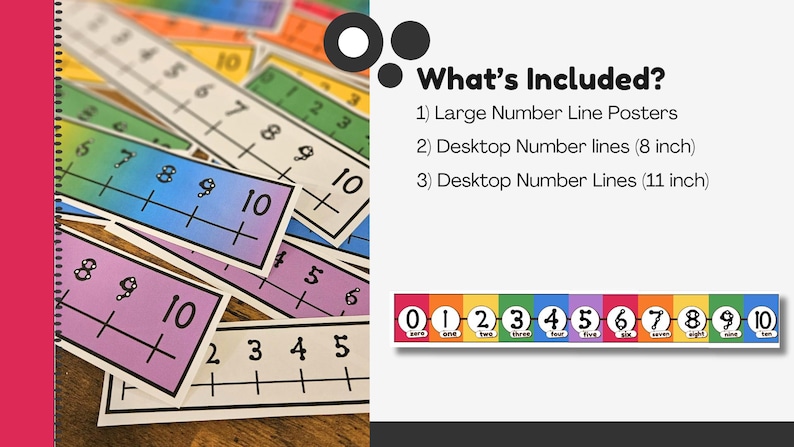 Touch the Dot Math Printable Number Line Rainbow - Etsy