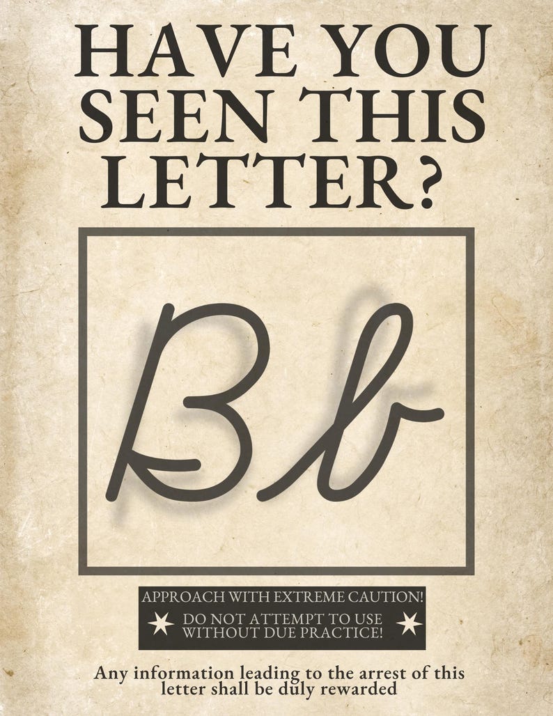 Wizarding Inspired Alphabet Posters Classroom Decor (cursive) - Etsy