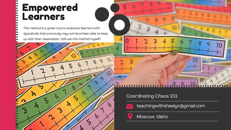 Touch the Dot Math Printable Number Line Rainbow - Etsy