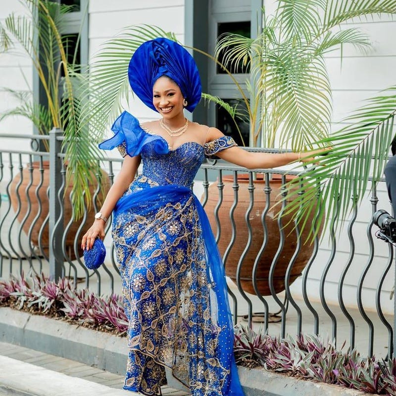 Royal Blue Nigerian Beads - Etsy