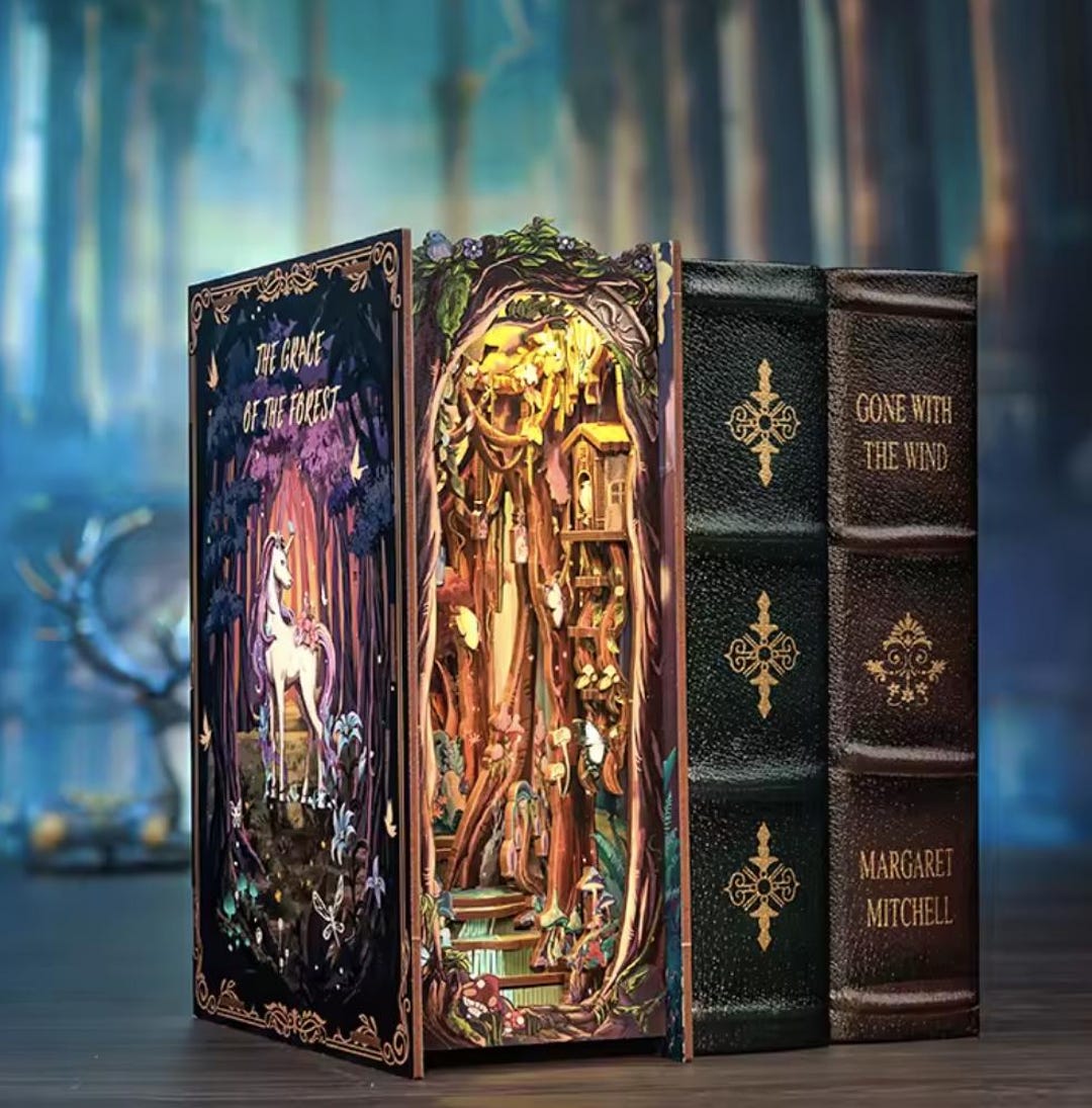 DIY Enchanted Forest Book Nook Kit | 3D Fantasy Puzzle Craft | Mystical ...