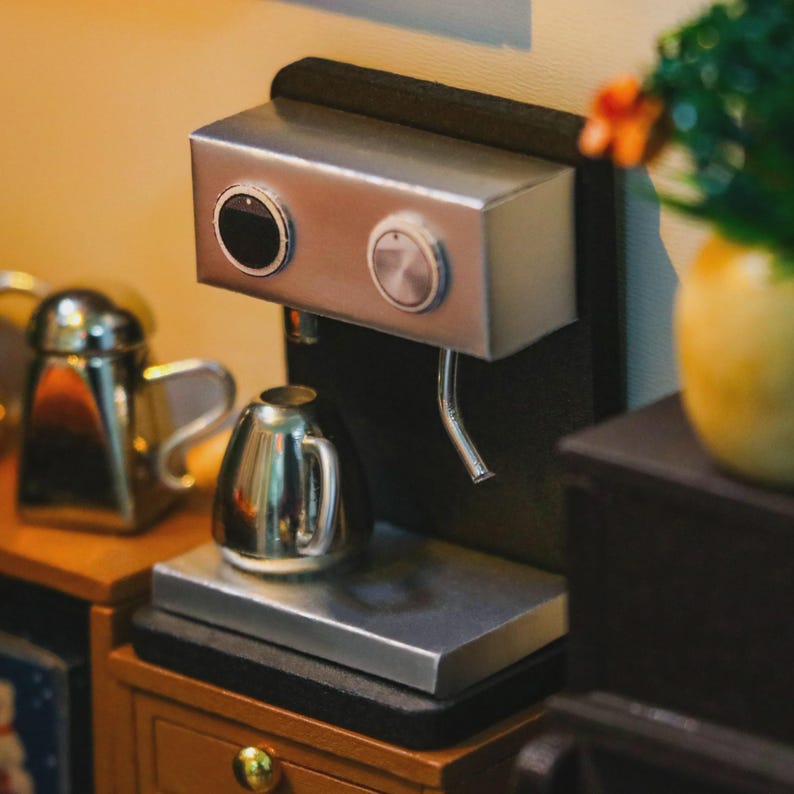 Tiny Coffee Shop Book Nook – 3D Puzzle Craft Set With Pastries, Barista ...