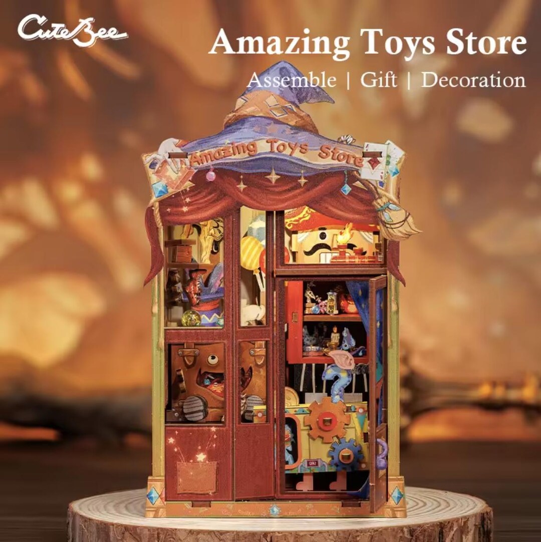 DIY Tiny Toy Store Book Nook Kit | 3D Toy Store Puzzle Craft | Fun ...