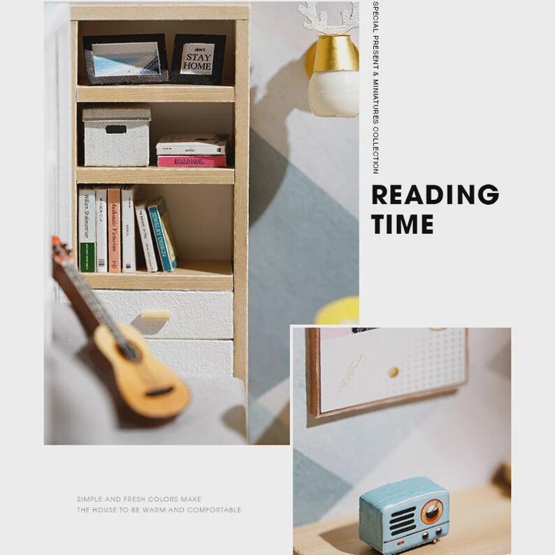 Modern Office DIY Miniature Kit – Desktop Workspace With Reading Window ...