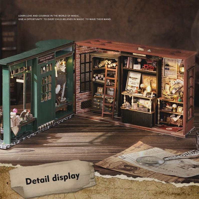 DIY Wizard Book Nook – Magical Wand Shop Miniature Kit With Enchanted ...