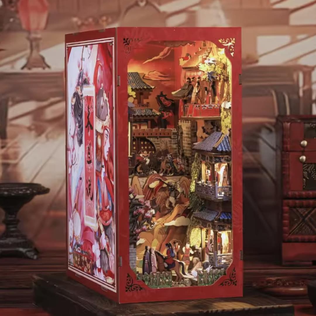 DIY Legend of Mulan Book Nook Kit | 3D Chinese Heroine Puzzle Craft ...