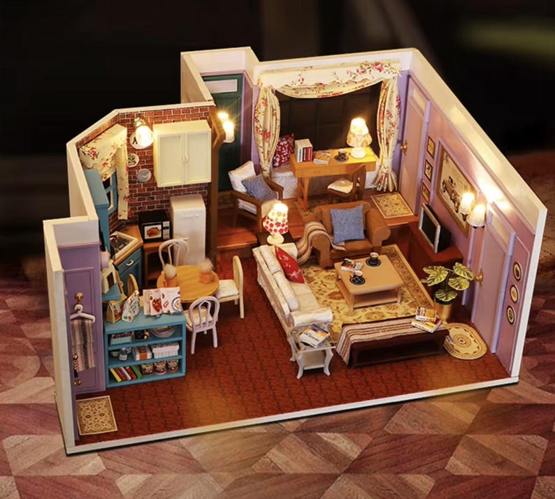 DIY Monica’s Apartment Book Nook Kit | 3D Sitcom Puzzle Craft | Iconic ...