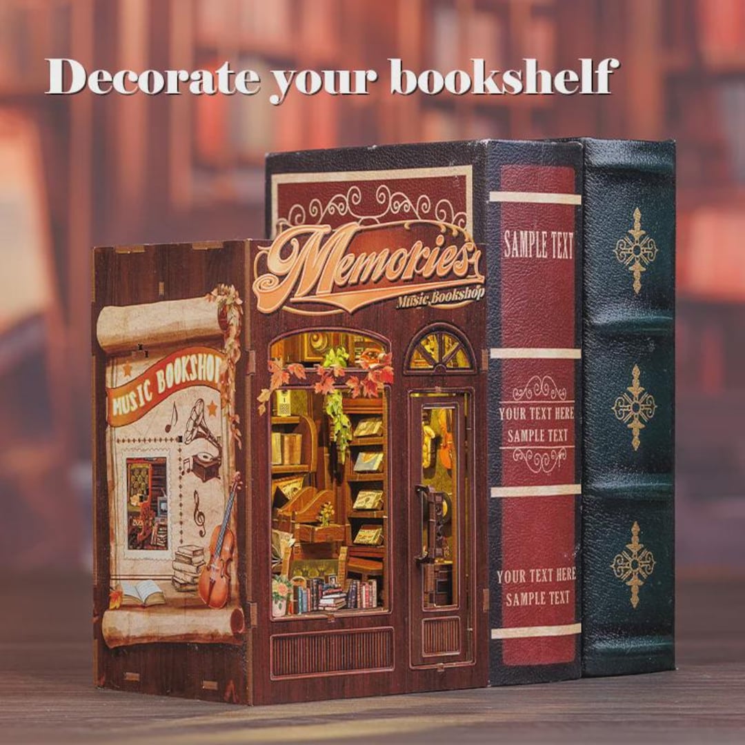 DIY Record Shop Book Nook Kit: Retro Music Store 3D Puzzle - Etsy