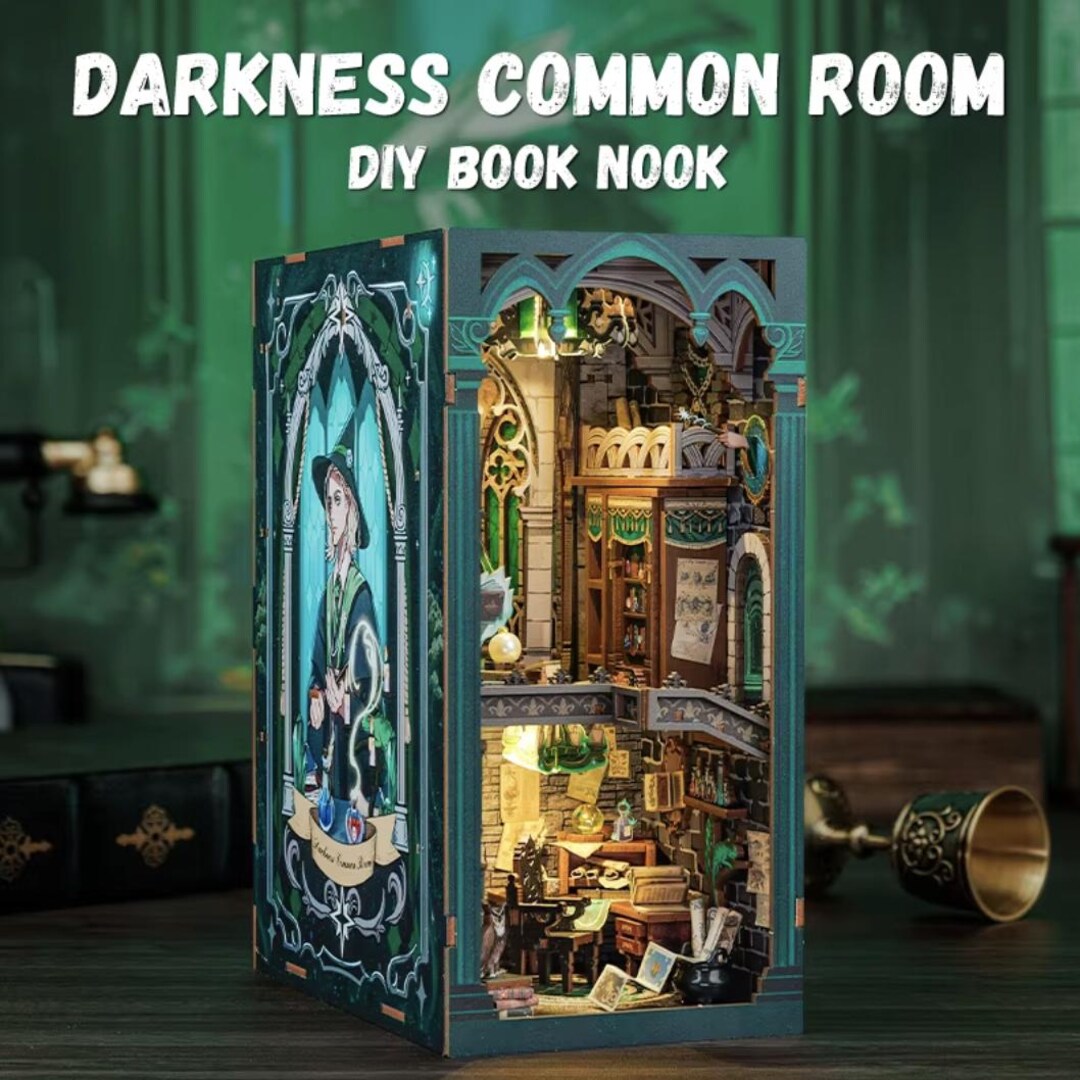 DIY Darkness Common Room Book Nook Kit | 3D Wizard Puzzle Craft ...