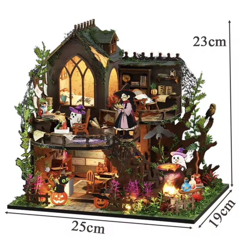 DIY Magic Cottage Book Nook Kit | 3D Spooky Halloween Puzzle Craft ...