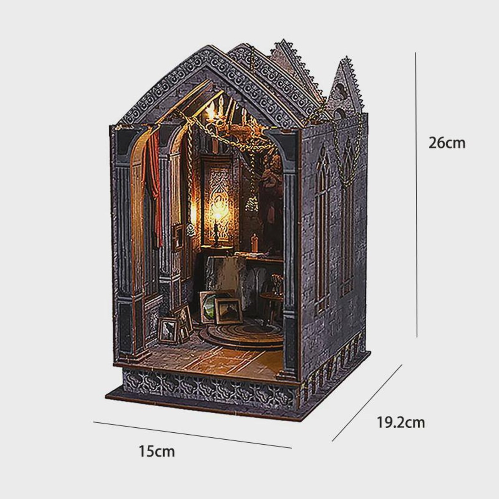 Mini Gothic Architecture Book Nook - DIY Craft Set - 3D Medieval Puzzle ...
